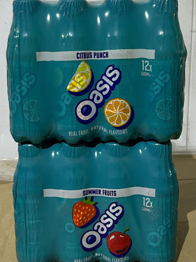 MULTIBUY: OASIS 12 x 500ml citrus punch AND summer fruits 12 x 500ml ...